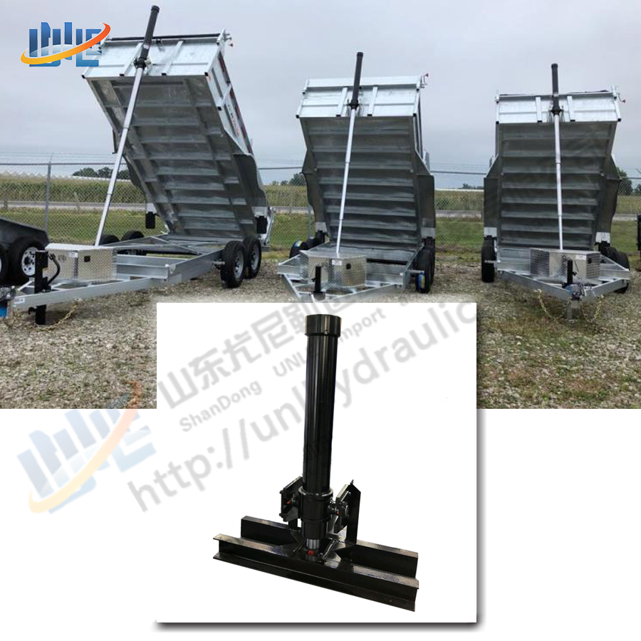 7ton 12ton dump trailer hydraulic multistage cylinder invert telescopic ...
